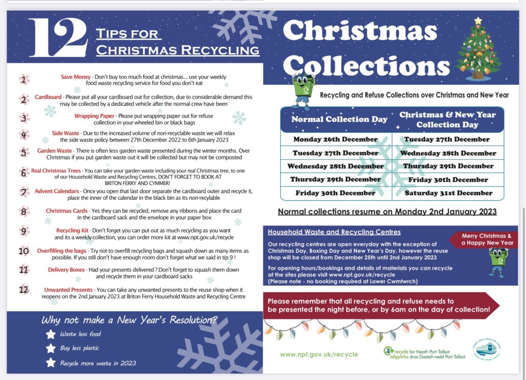 Christmas Recycling & Refuse Collection – Resolven District News